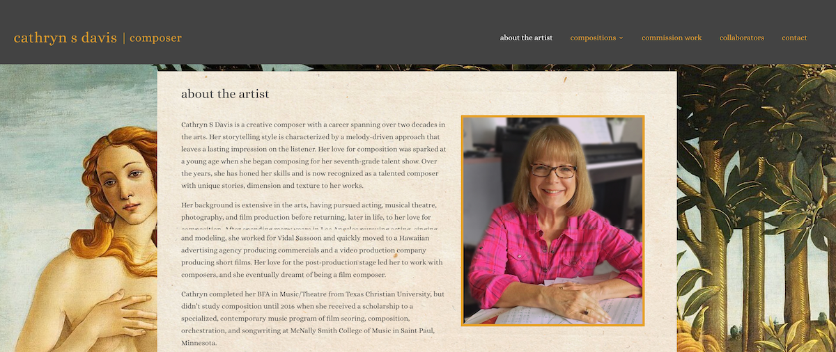 about the artist | cathryn s davis